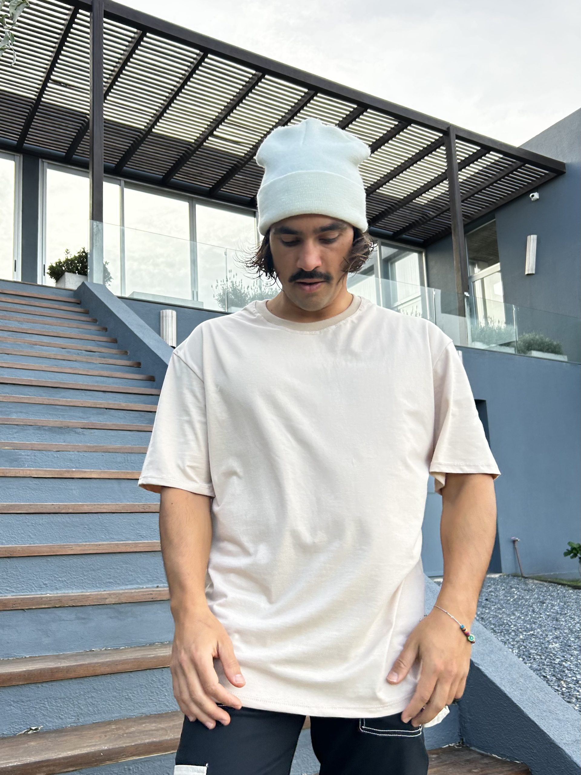 Remera Basic Oversize beige » Brokerswear